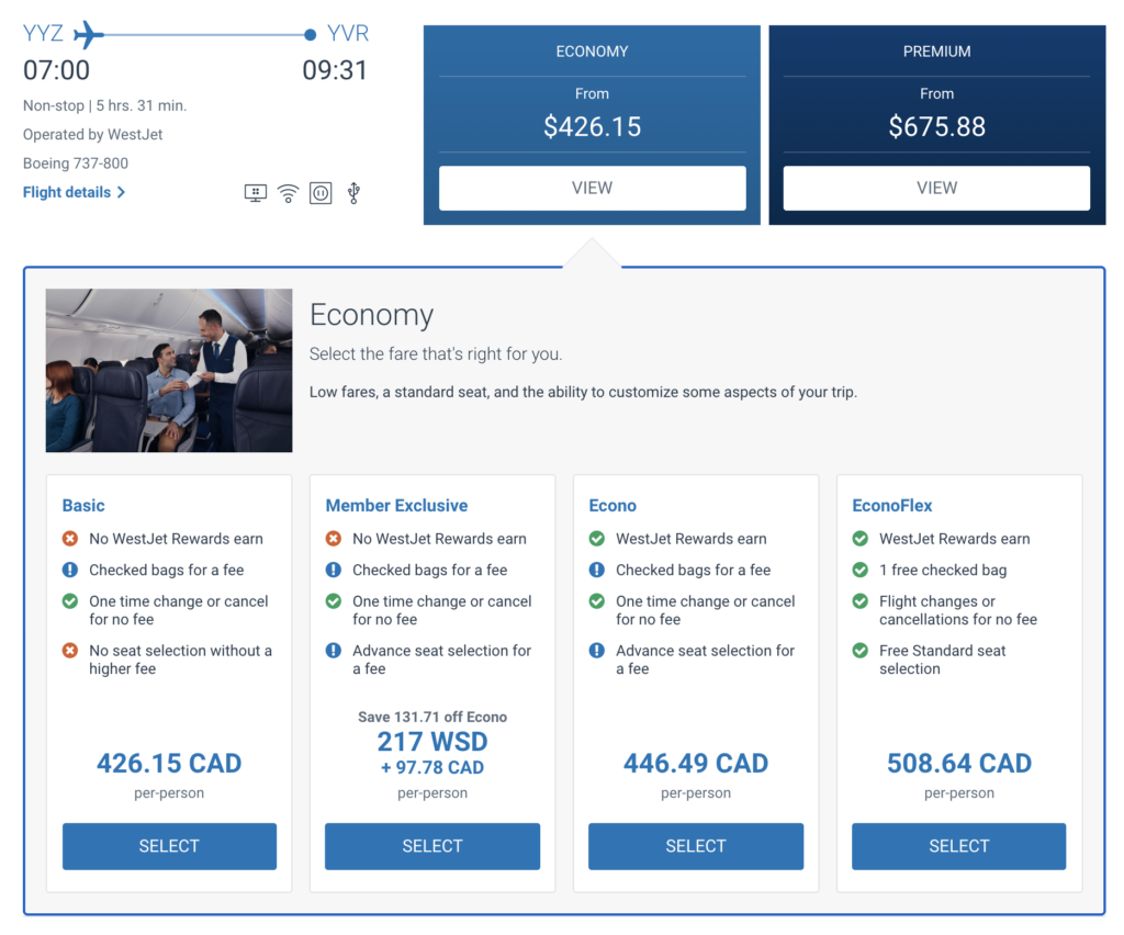WestJet Introduces New Member Exclusive Fares | Prince of Travel